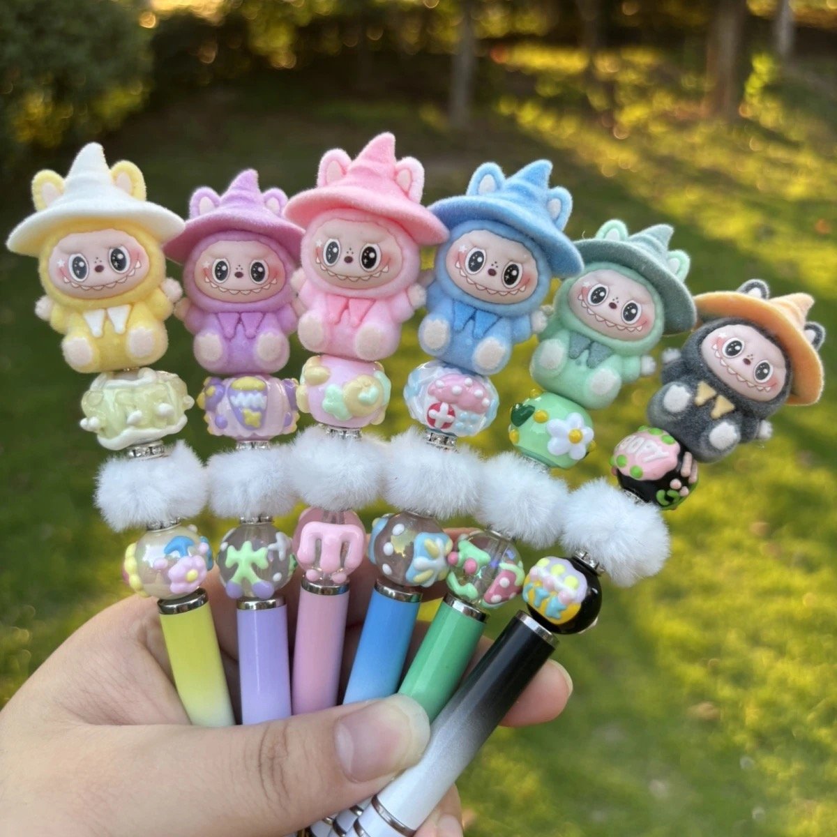 Labubu Magic hat plush fabric cute touch pad dual use iPad ballpoint ...